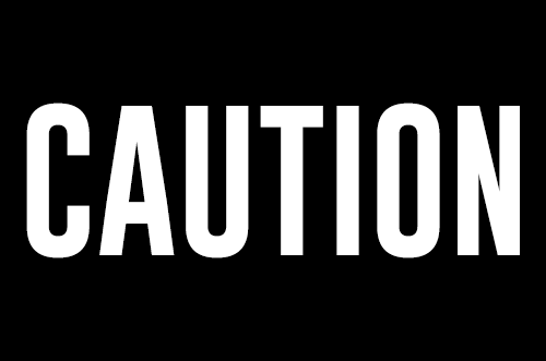Caution Sign Black And White