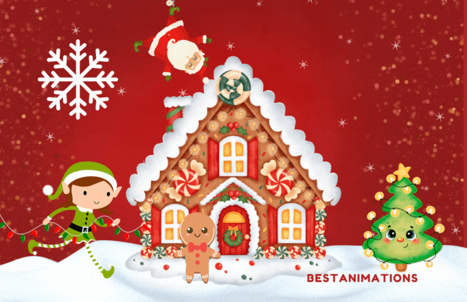 Merry Christmas Gingerbread Gif