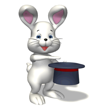 Cute Rabbit With Magician Hat
