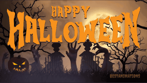 Happy Halloween Gif Zombie Hands