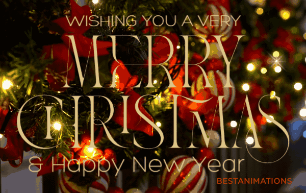 Fancy Merry Christmas Tree Gif