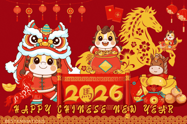 Cute Happy Chinese New Year 2026 Gif