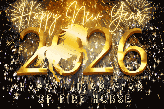 Happy Lunar New Year Of Fire Horse Gif