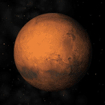 Mars Planet Spinning