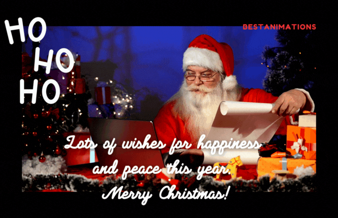 Vintage Merry Christmas Santa Gif